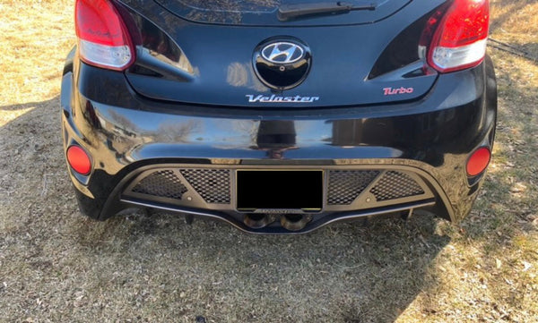 2013-2017 Veloster turbo rear lower bumper cover – 12 Gauge Garage